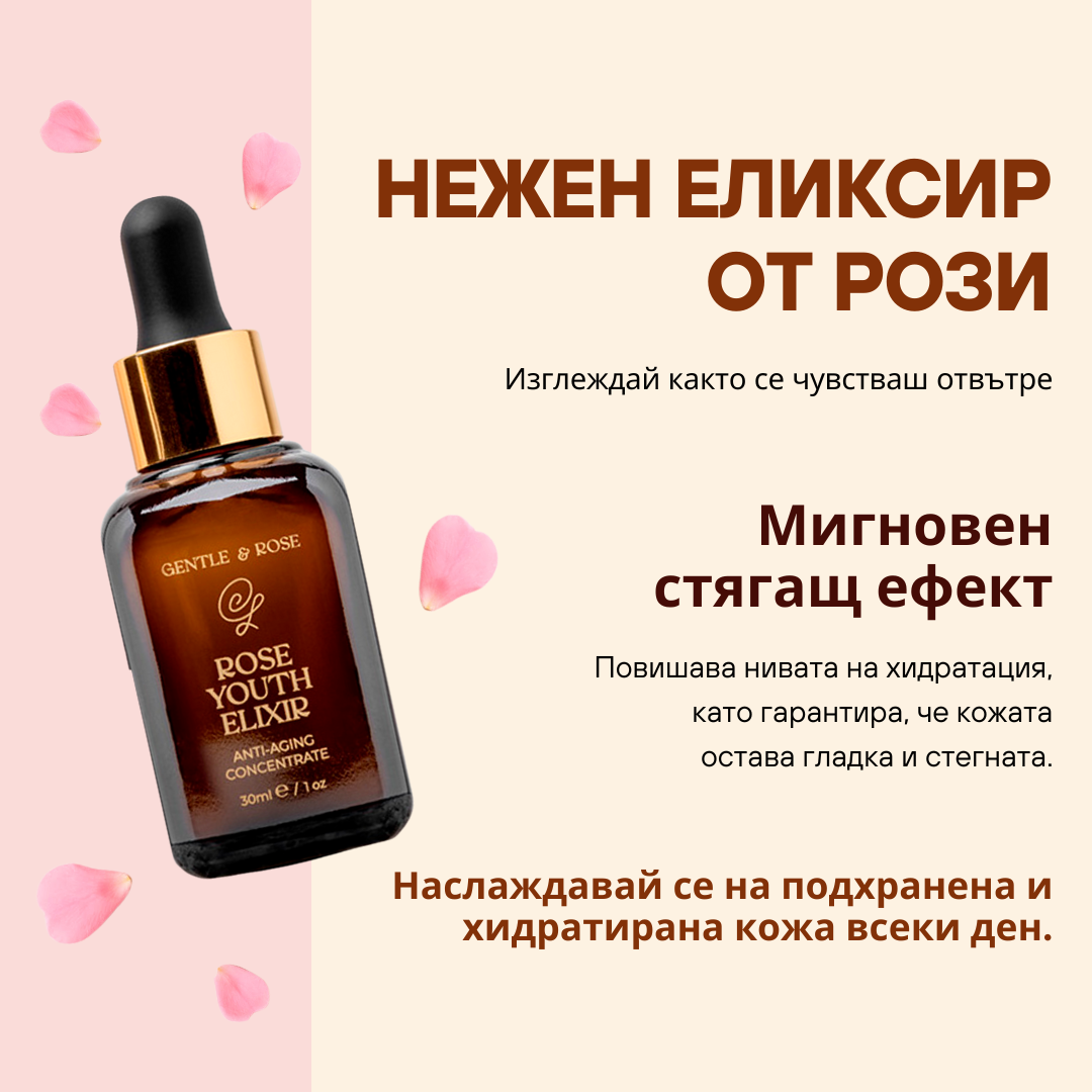 Rose Youth Elixir – Natural Collagen Boosting Serum